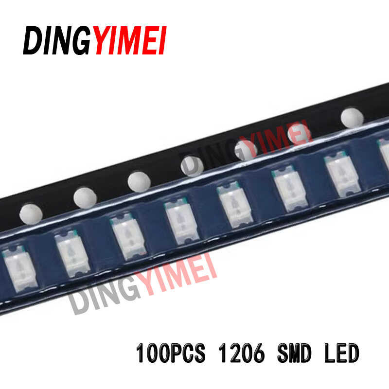 100Pscsmd1206led Emitting Diode Kit Micro - Lamp Chip Light Beads Warm ...