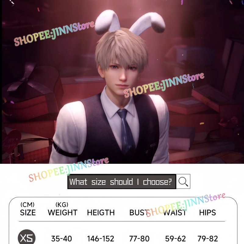 - JINN - LOVE AND DEEPSPACE Cosplay Costumes Xavier Cosplay Bunny Ears ...