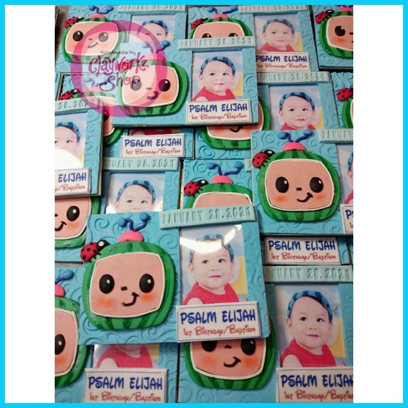 Cocomelon photo ref magnets souvenirs giveaways for birthday baptism ...