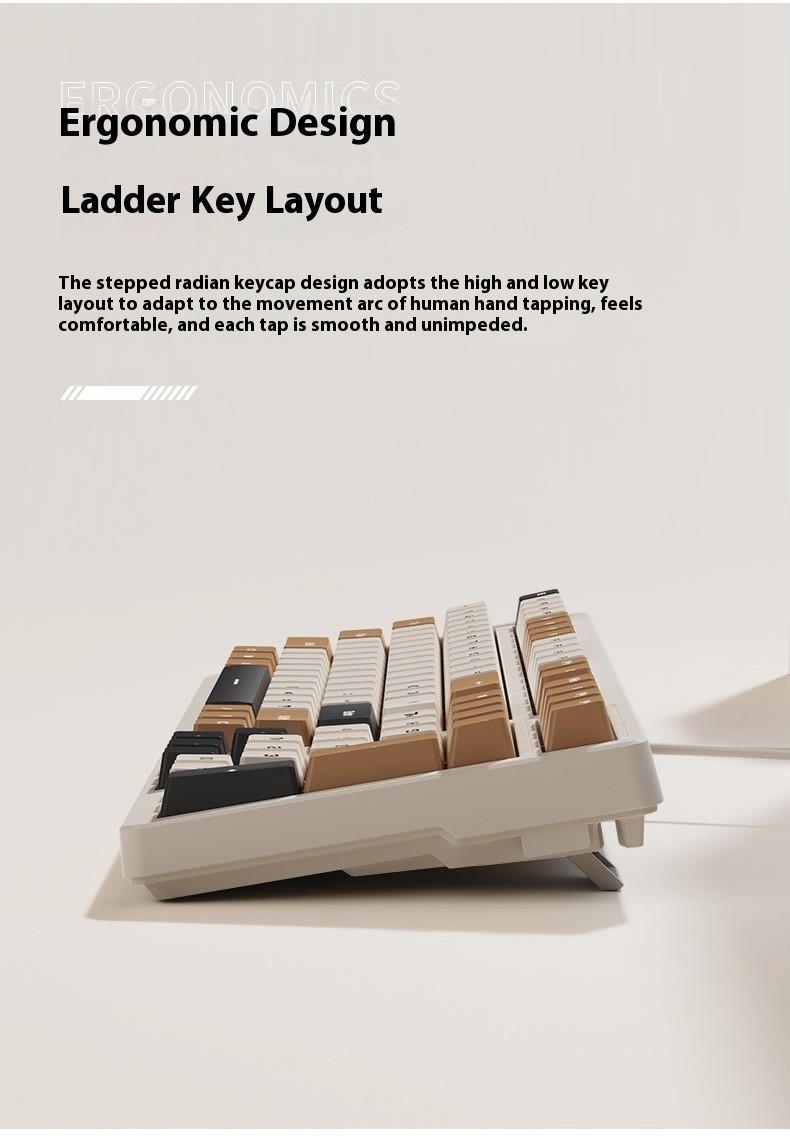 NJ80 Real Mechanical Keyboard Black Tea Axis 98 Key Layout Wired ...