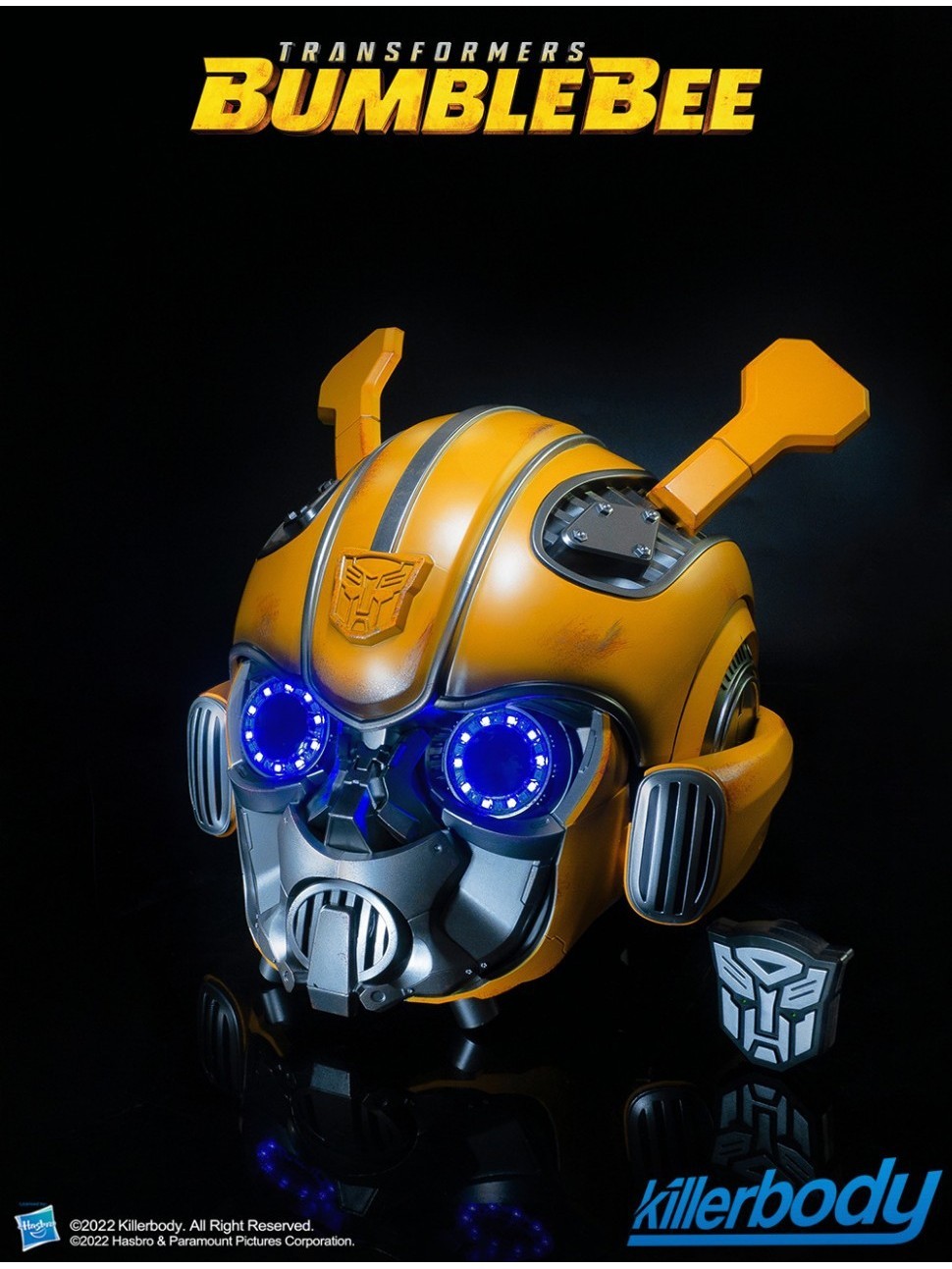 Killerbody Bumblebee Helmet 1:1 Scale - Wearable Cosplay Mask with ...