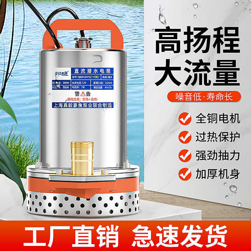 DC submersible 12V24V48V60V72V electric vehicle battery small household ...