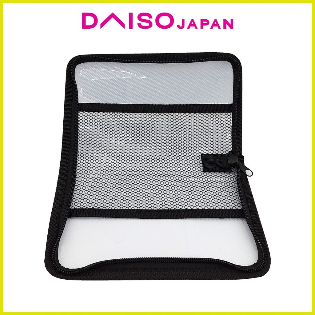 ⚽︎ Daiso A6 Black Zipper File with Pocket | Shopee Philippines