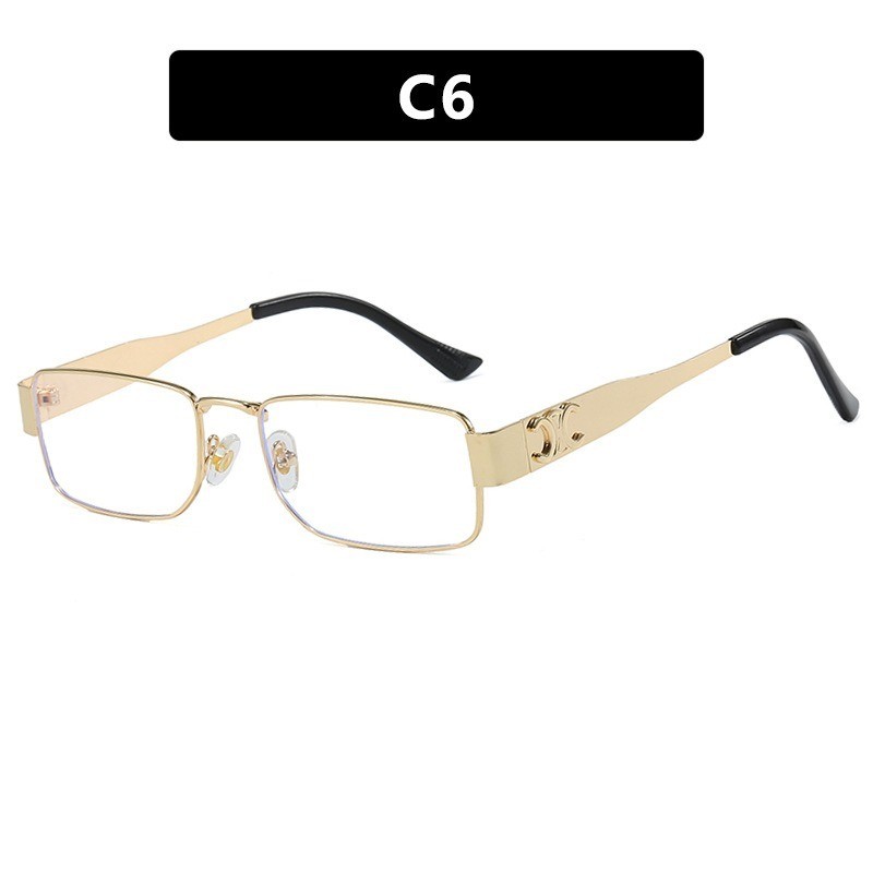 2025 New Small Frame Rectangular Sunglasses Metal Frame Retro UV ...