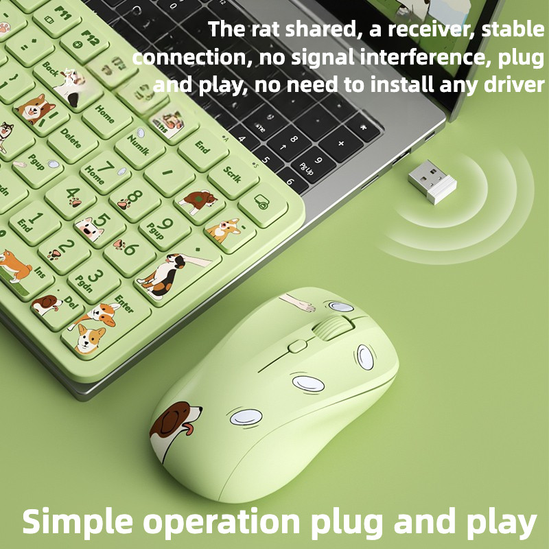 BOW Original Theme Wireless Bluetooth 2.4g Silent Charging Keyboard ...