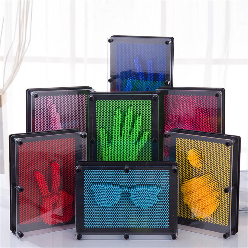 Funny 3D Clone Pixel Art Blocks Toy Colorful Pin Art Toy Clone Face ...