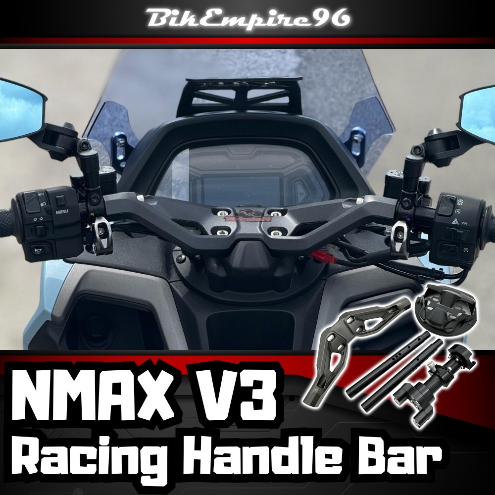 Nmax 155 V3 2025 Racing Handle Bar TM Design Racing Handle Bar ...