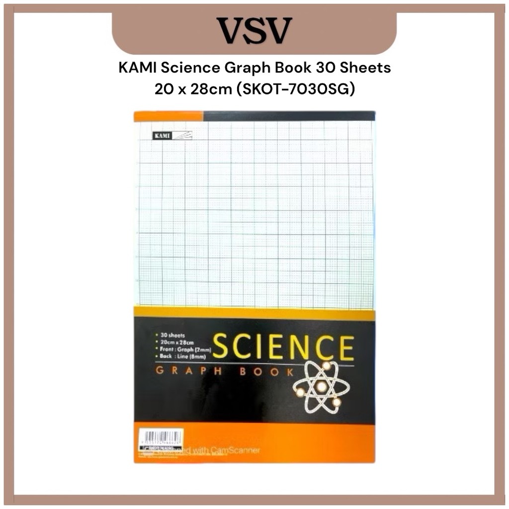 KAMI Science Graph Book 30 Sheets 20 x 28cm (SKOT-7030SG) | Shopee ...