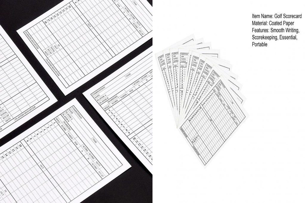 OMG Fade-resistant Golf Scorecard Paper Golf Scorecard Smooth Paper 10 ...