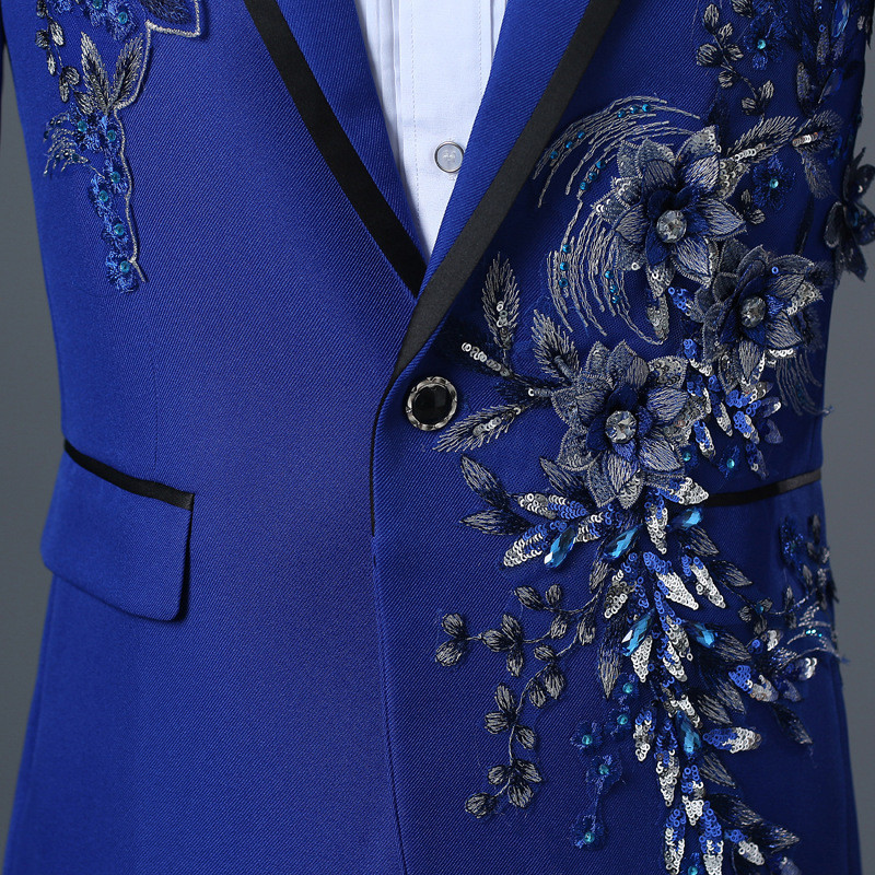 Male Singer Nightclub Stage Performance Costume Host Suit Bar Dress ...