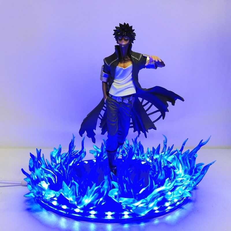 LY Figure Anime Aking Hero AcAdemiA DAbi Blue Fire Scene DIY Led PVC ...