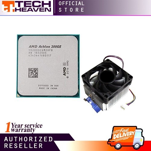 PROCESSOR AMD ATHLON 200GE 3.2GHZ/2C/4T/4MB/RDN-VEGA3/ AM4 (NO BOX) (W ...