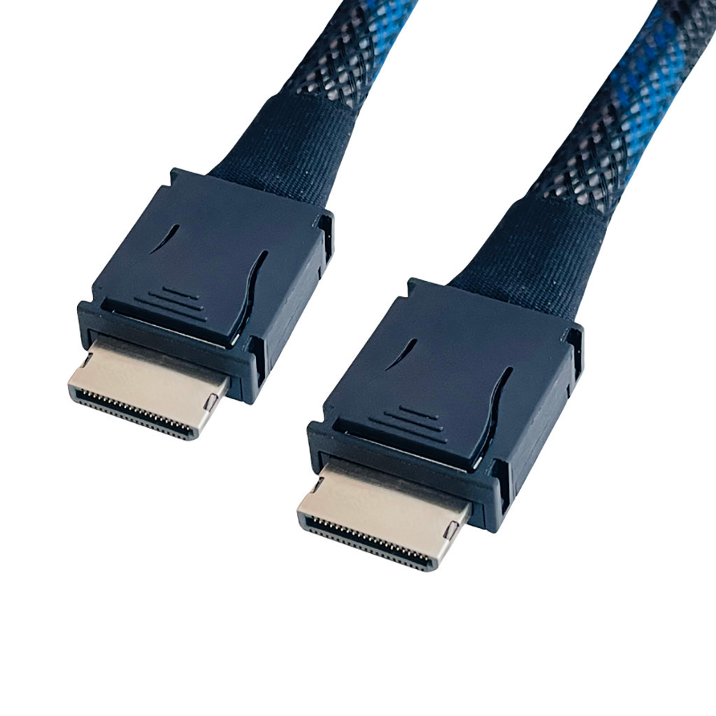 High Speed PCIE 4.0 X4 GEN4 SAS4 Oculink Cable SFF-8611 Braided Soft ...
