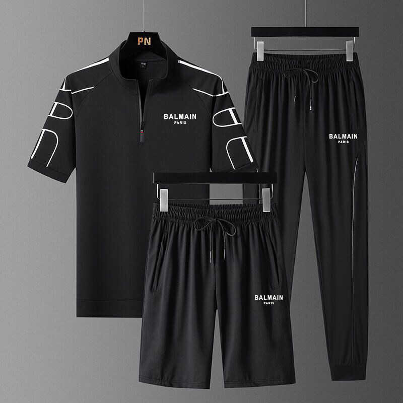 Suit Orihinal Balmain;Parislalaki Yelo Ng Tag-Init Maikling Manggas T ...