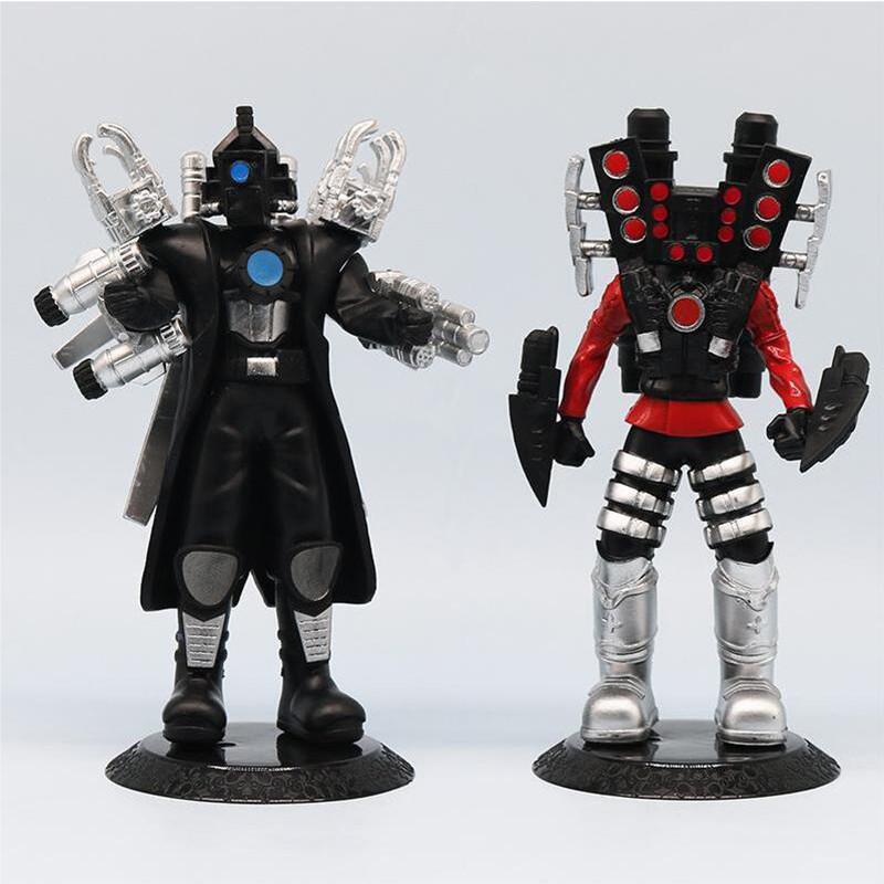 Skibidi Toilet Red Gold Titans Clock Man Action Figure Clockman ...