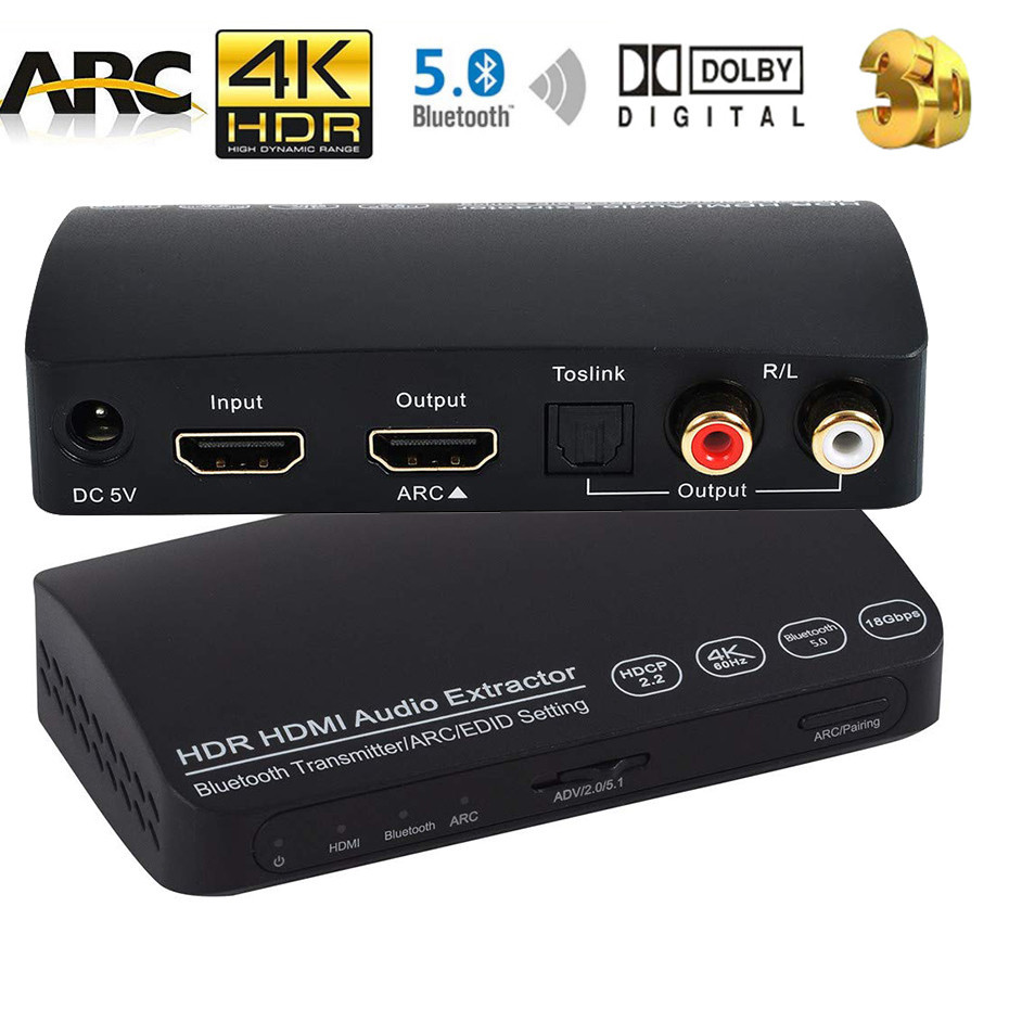 4K HDMI 2.0 audio extractor Bluetooth HDMI HDR Switch 4K HDMI toslink ...