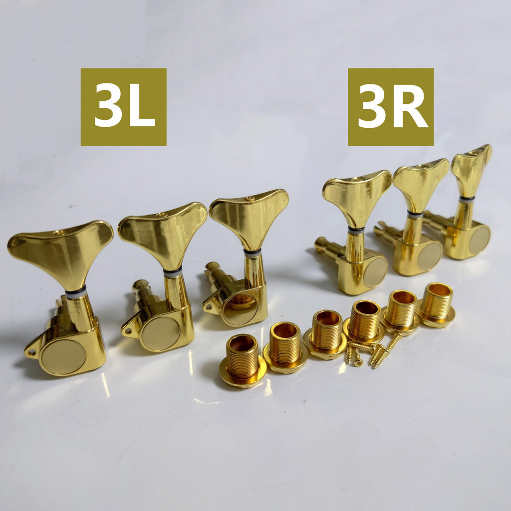 Gold Closed Electric Bass Tuning Pegs for 3L 3R/2L 3R/3L 2R/2L 2R ...