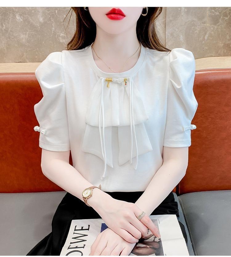 Modern Filipiniana Top Casual Plain Eyelet Embroidery Pearl Buckle ...