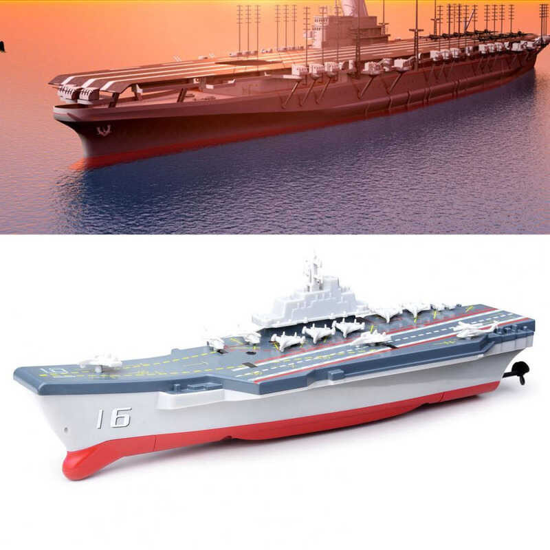 2.4G Mini RC Boat Warship Model Simulation Navy Battleship Speedboat ...
