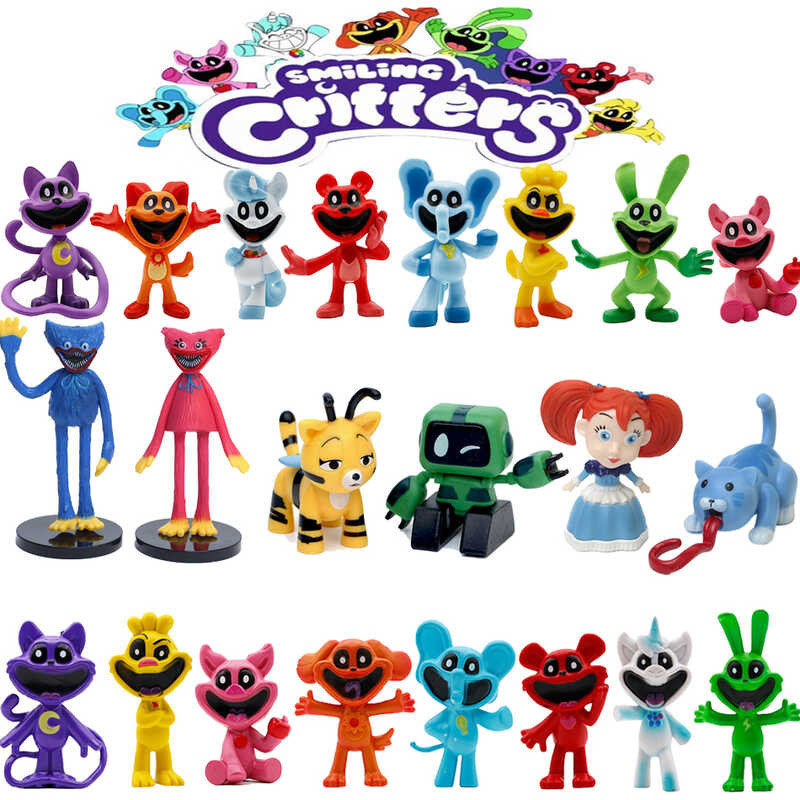 8Pcs Smiling Critters - Figure Smiling Critters - Cat Nap Dog Day Caap ...
