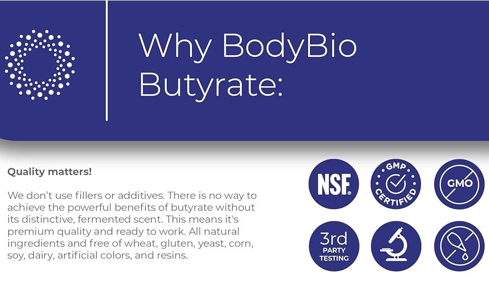 BodyBio - Butyrate Gut Health Supplement 60 Sodium Capsules | Shopee ...