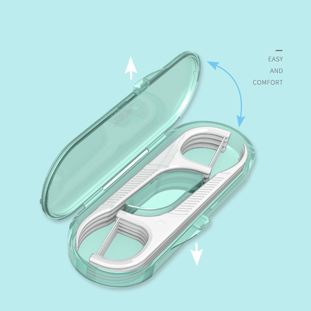 10Pcs/Box Portable Dental Floss Box Toothpick Set Interdental Brush ...
