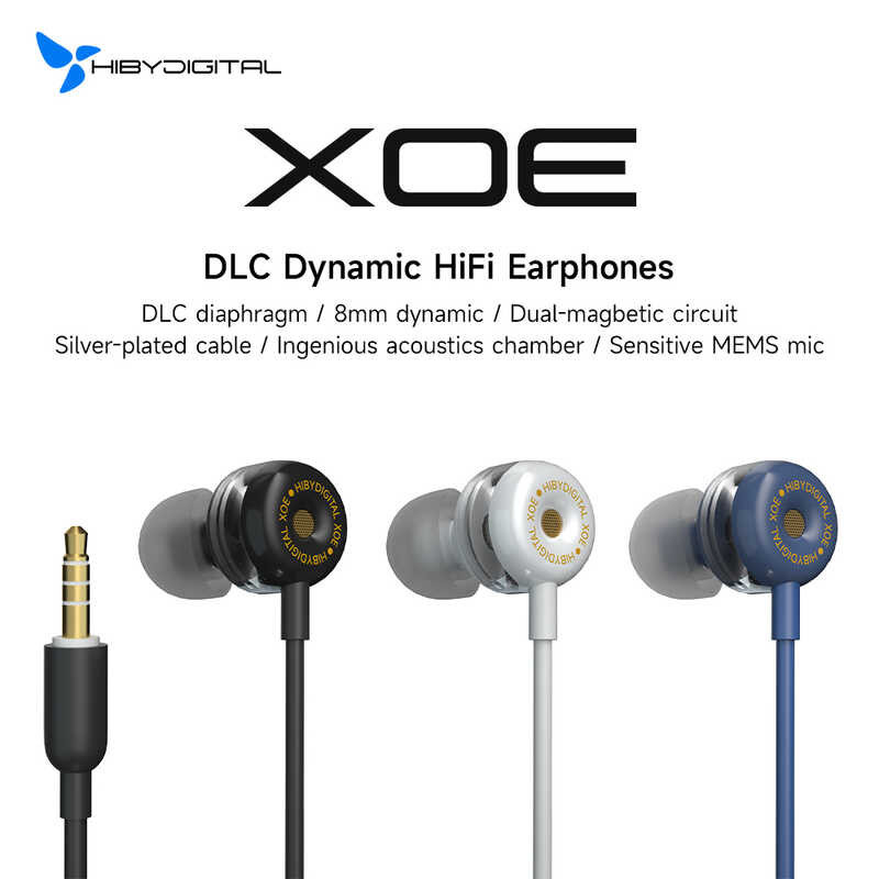 Hiby Digital XOE 8Mm DLC Diaphragm Dynamic Driver Hifi In-Ear IEM ...