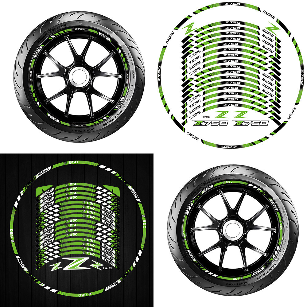 KAWASAKI Z650 Mags Stickers Motorcycle Z750 Outer Wheel Rim Decals Film ...
