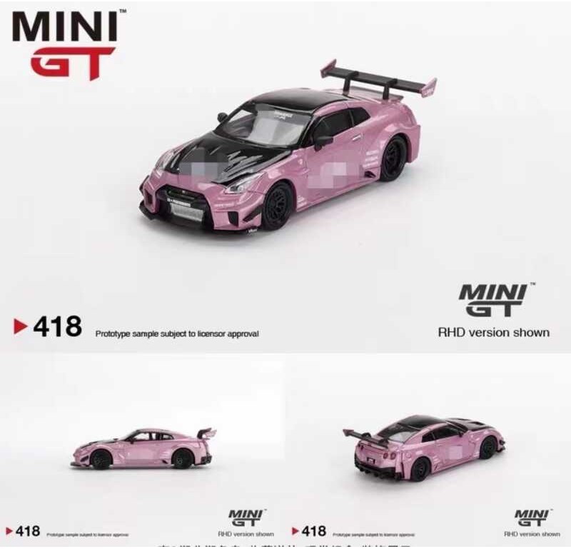 MINIGT 1/64 LBWK NISSAN R35 GT Pink 418 Red 345 alloy car model ...