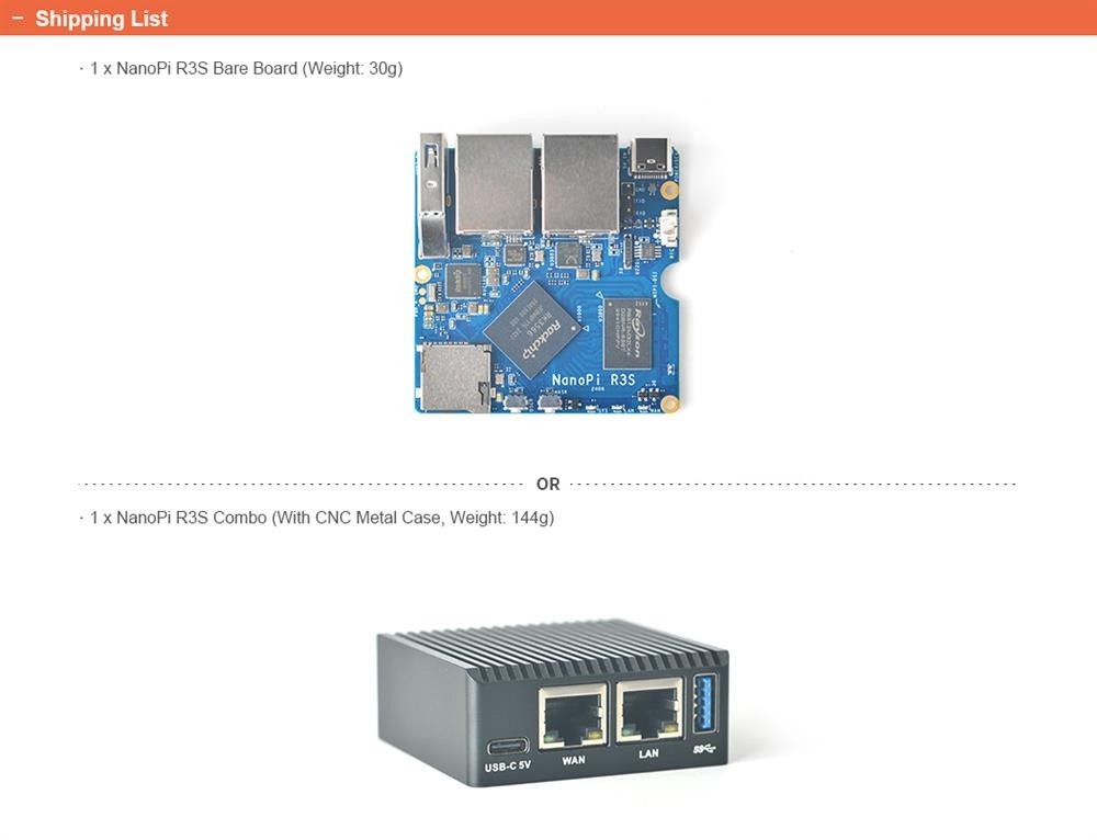 NanoPi R3S mini development board, 32GB eMMC, all metal shell RK3566 ...