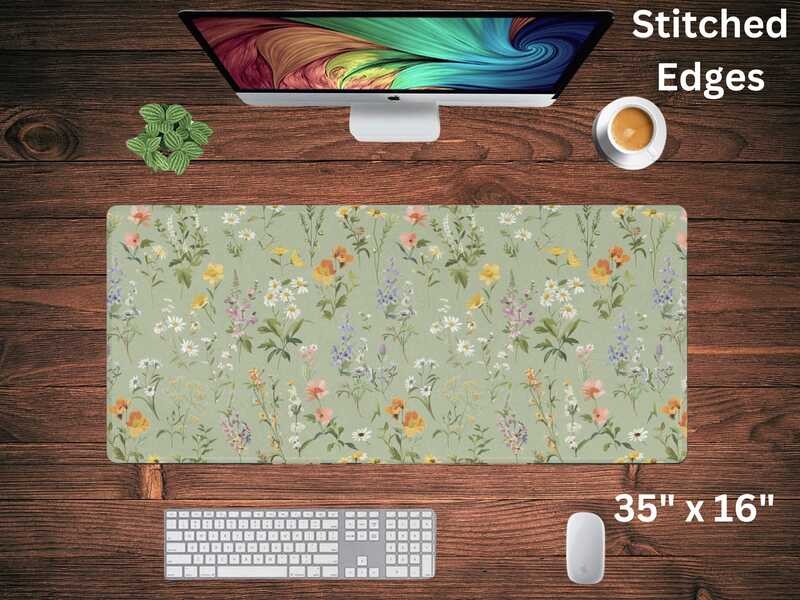 Cottagecore Desk Mat, Green Desk Mat, Desk Mat Aesthetic, Desk Mat Cute ...