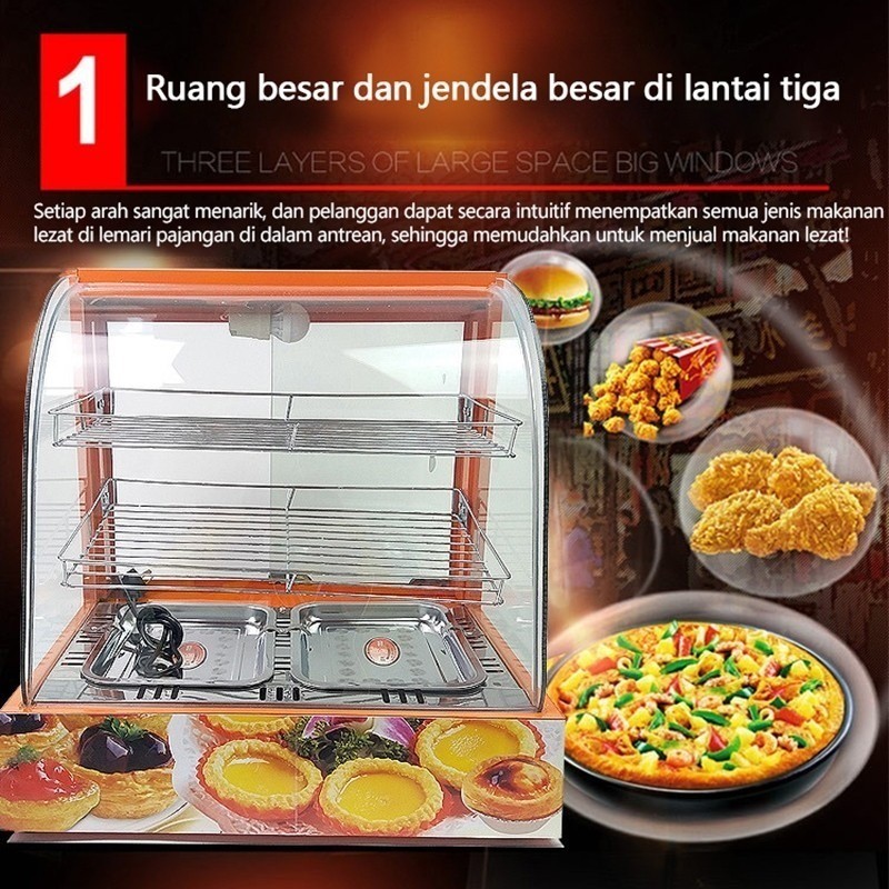 Constant temperature cabinet heating display counter fried chicken ...