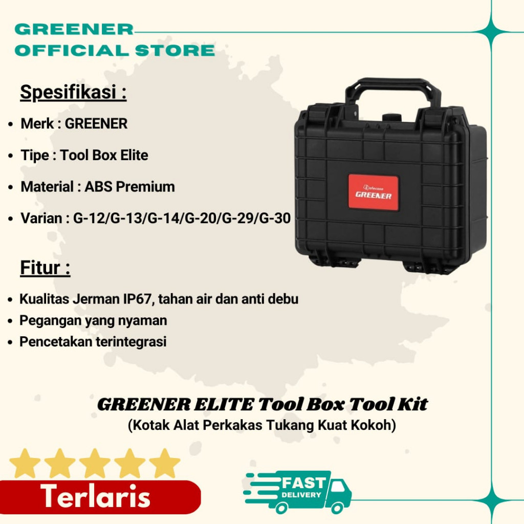 in stock Greener ELITE Tool Box Tool Kit Strong Craftsman Tool Box ...
