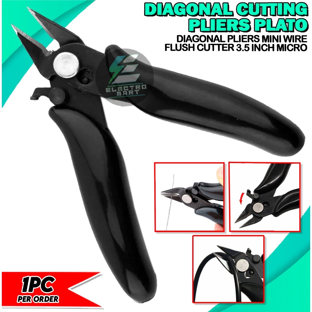 Diagonal Pliers Mini Wire Flush Cutter 3.5 Inch Micro Diagonal Cutting ...