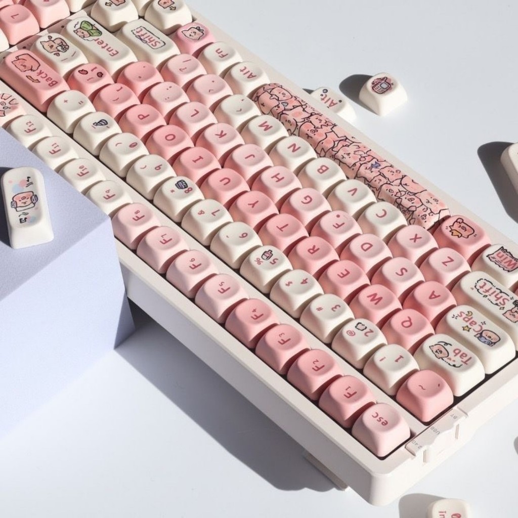 【PH STOCK】Pink Mechanical Keyboard Key Cap Fragrant Pig Keyboard ...