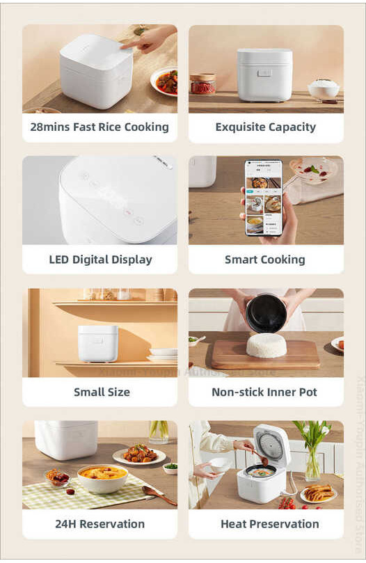 Xiaomi Mijia Smart Rice Cooker Mini 2 Electric Cooking Pot 1.5L ...