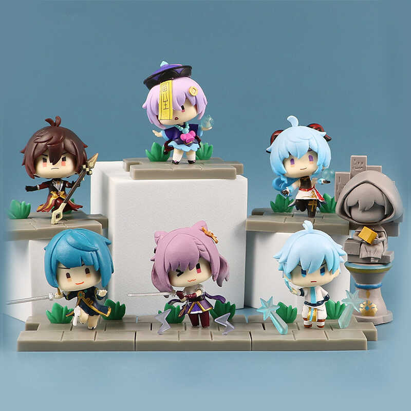 77 Genshin Impact Figure Amine Action Figures Xiao Ganyu Venti Diluc ...