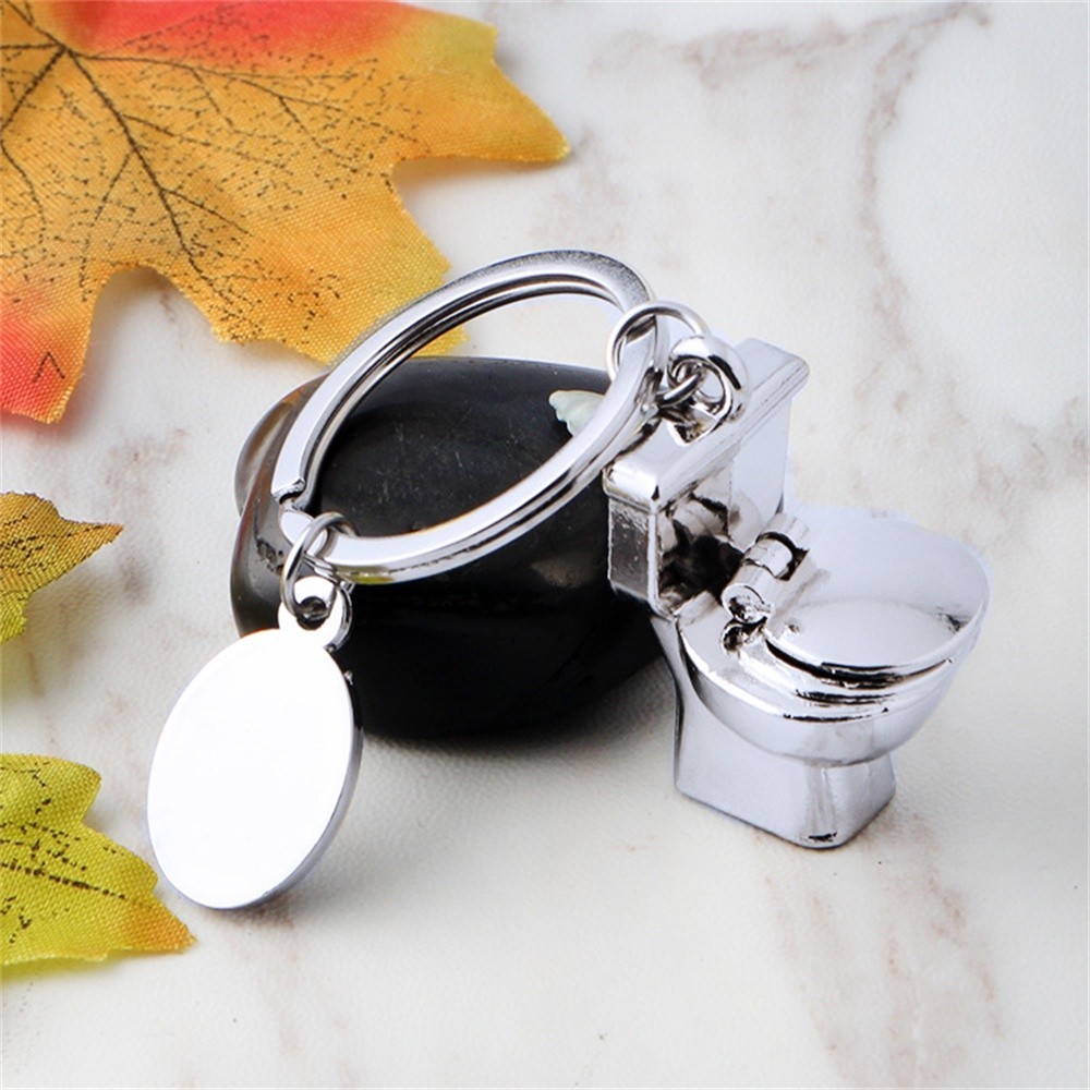 Creative Skull Toilet Keychain Charms Punk Horror Cool Skeleton Key ...