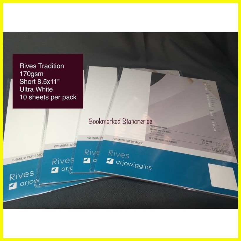 Rives Design / Tradition Premium Paper Stock 170gsm Short Ultra White ...