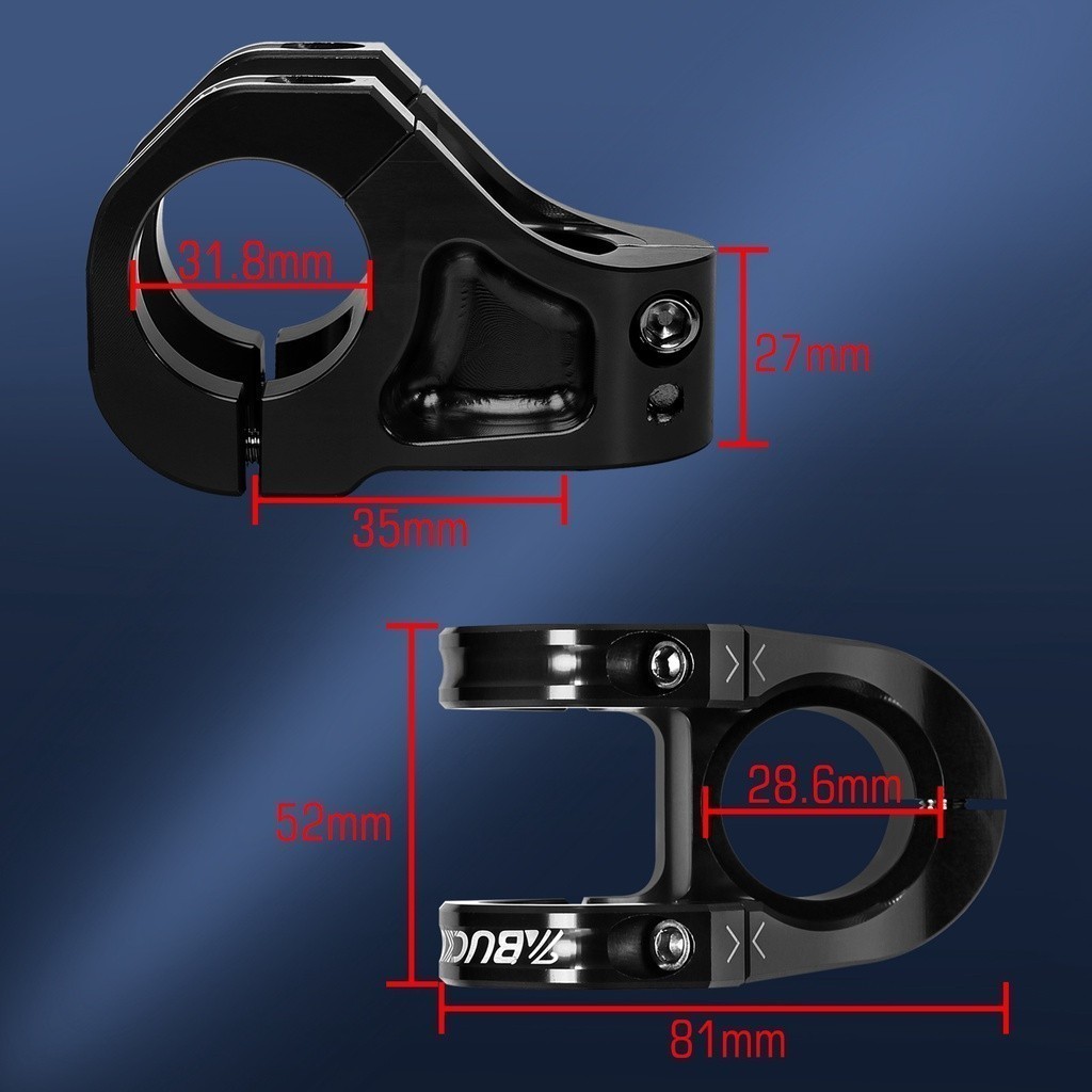BUCKLOS 35mm Bike Stem CNC Aluminium Alloy Short Handle Stem Light ...