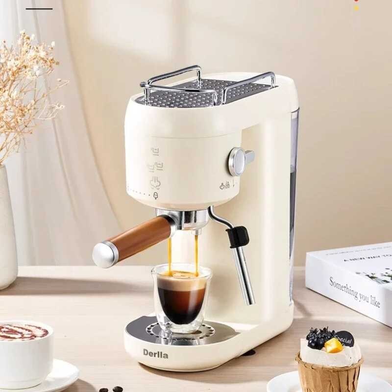 Automatic Aleman Derlla Coffee Maliit Na Bahay Espresso Steam Retro ...