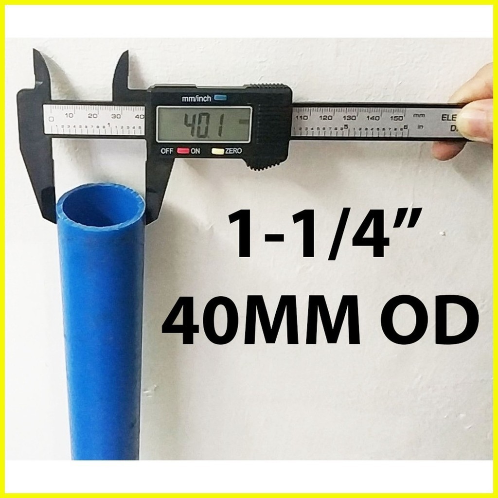 PVC PIPE 1-1/4" X 1/2 METER LONG BLUE FOR CLEAN WATER ( 40MM OUTSIDE ...
