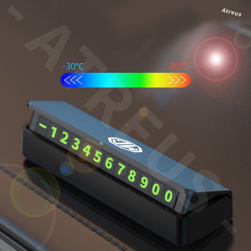 MG Car Luminous Phone Number Card Plate Temporary Magnetic Numbers ...