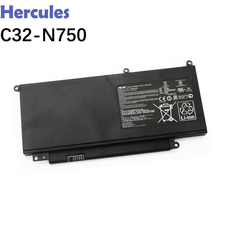 31 Mga Tunay Na Baterya Ng Laptop 0B200-00400000 C32-N750 Para Sa ASUS ...