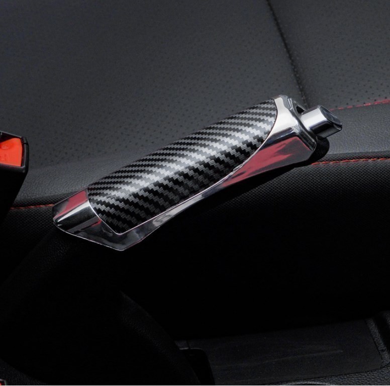 Mitsubishi Universal Car Hand Brake Cover Protector Carbon Fiber ...