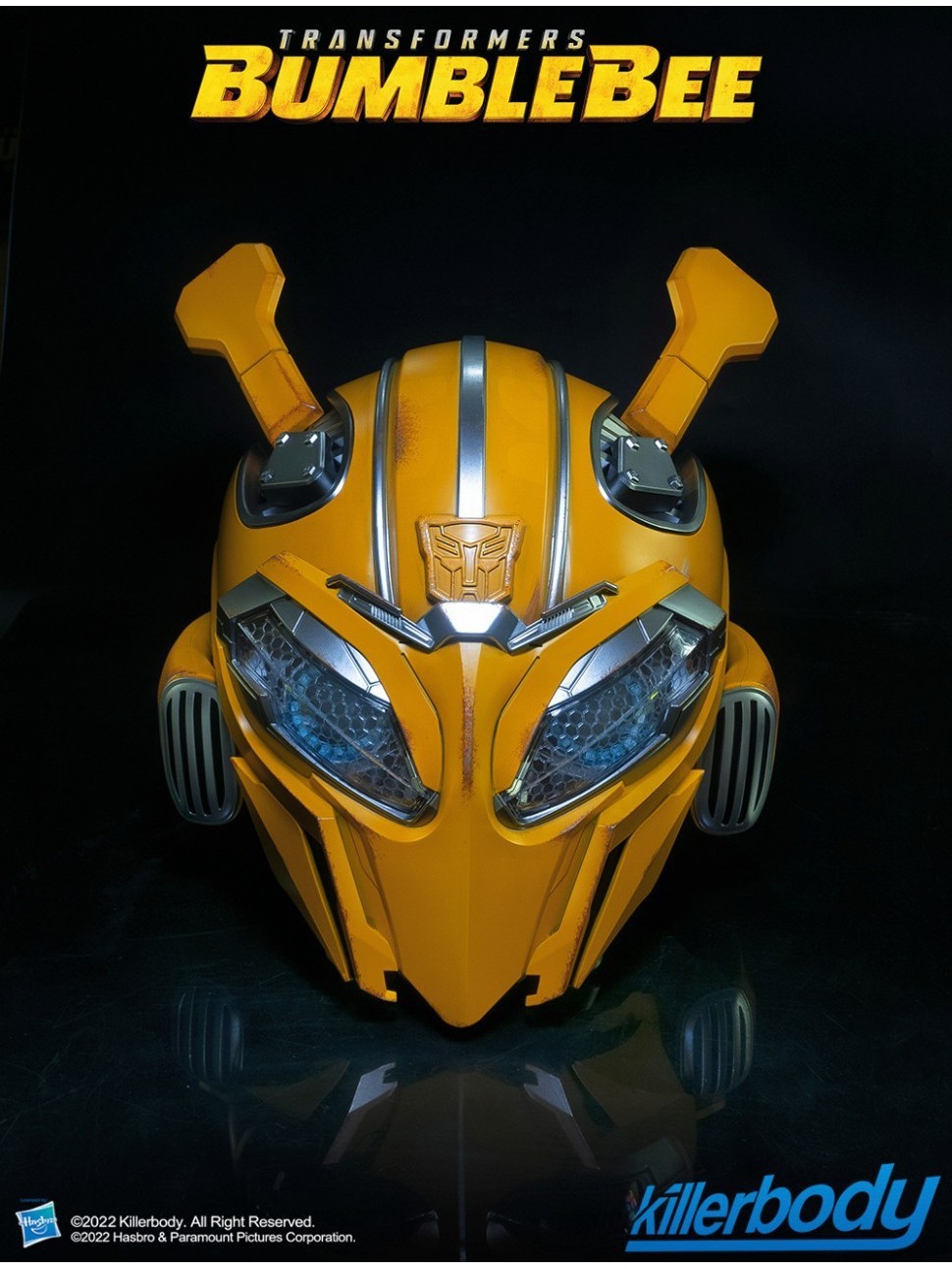 Killerbody Bumblebee Helmet 1:1 Scale - Wearable Cosplay Mask with ...