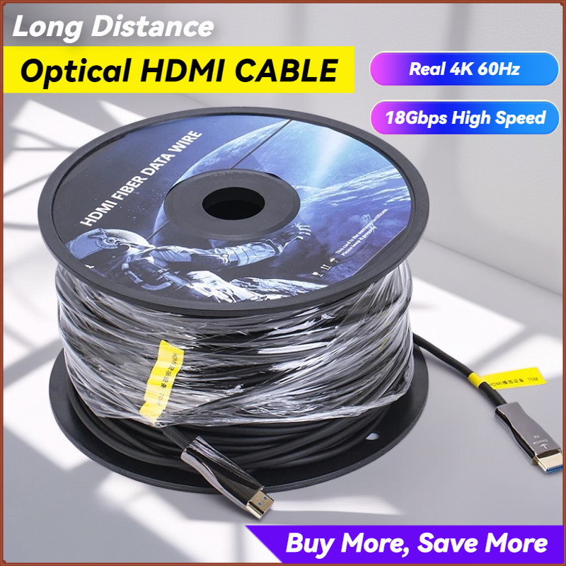4k 60Hz Long HDMI Cable Fiber Optic HDMI Real 4K HDMI2.0 2K 144Hz Super ...