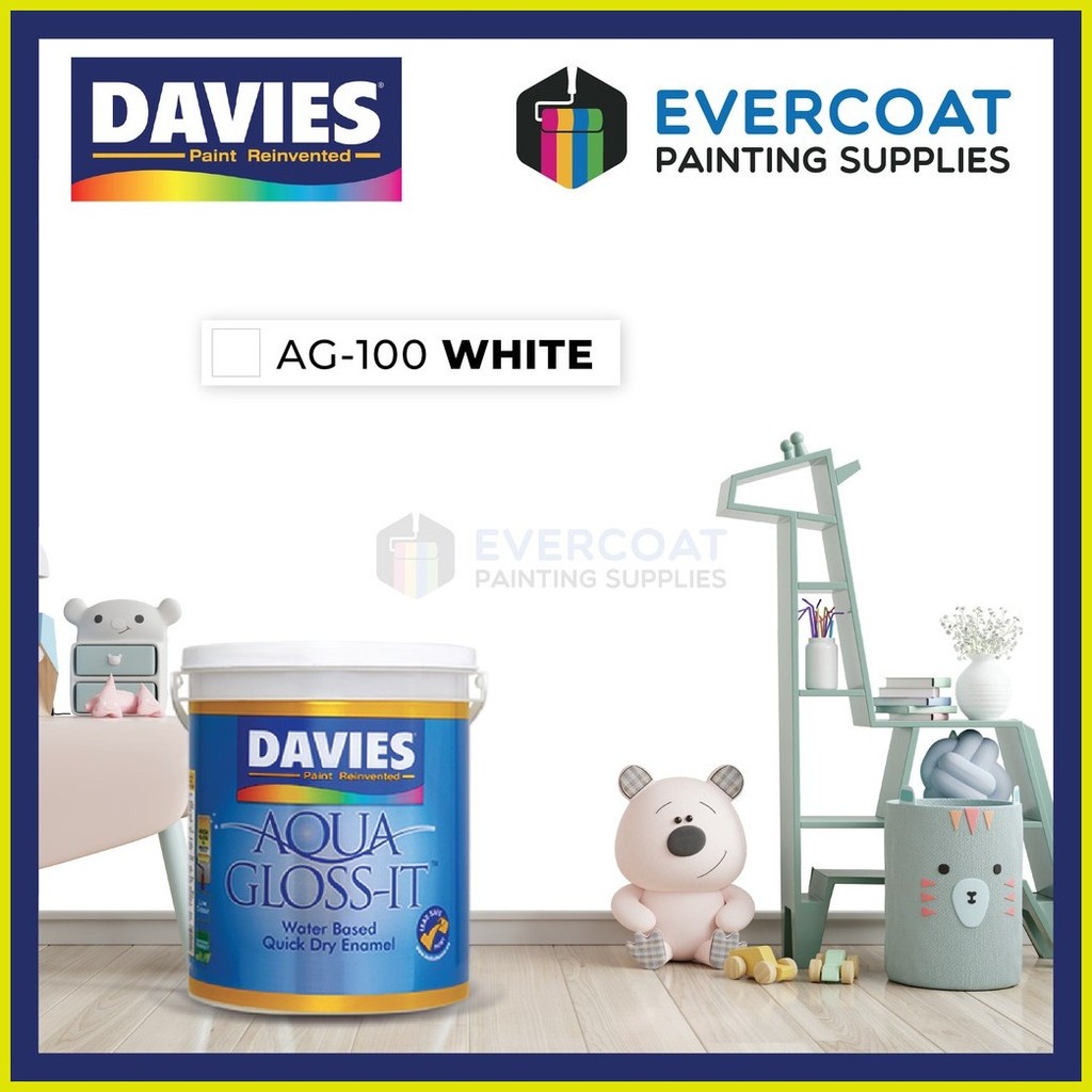 Davies Paints for Wood and Metal Aqua Gloss-It 1-Liter (Whites ...