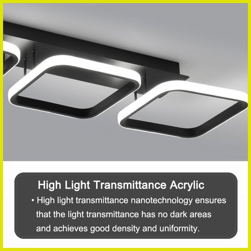 LED Ceiling Light Tri-Color Modern Simple Chandelier for Living Room ...