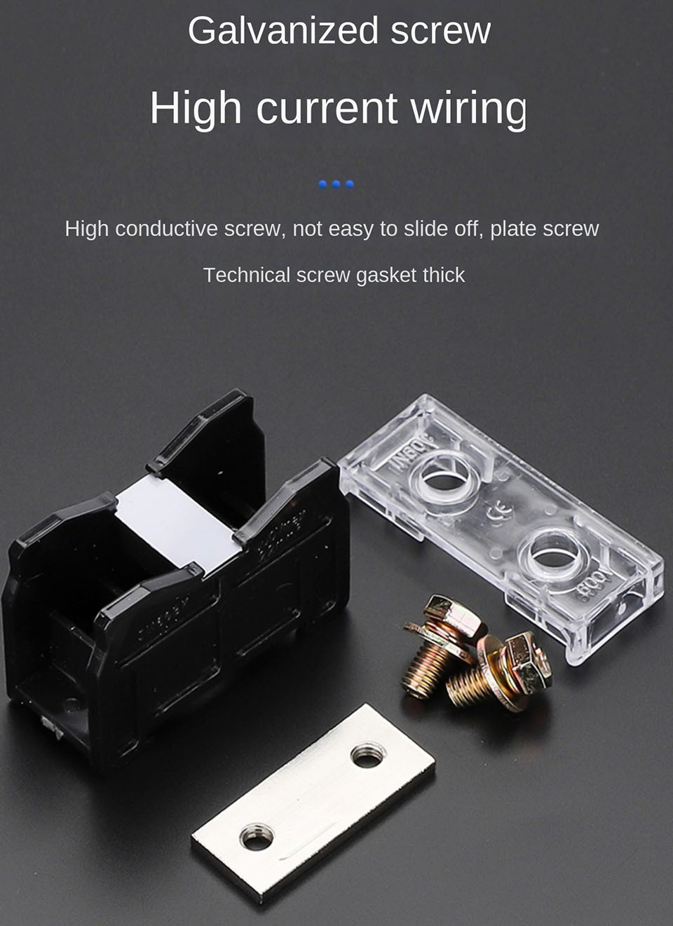 DIN Rail Terminal Block IN12BK IN20BK 600V 2/3 Pin 30A/60A Electrical ...